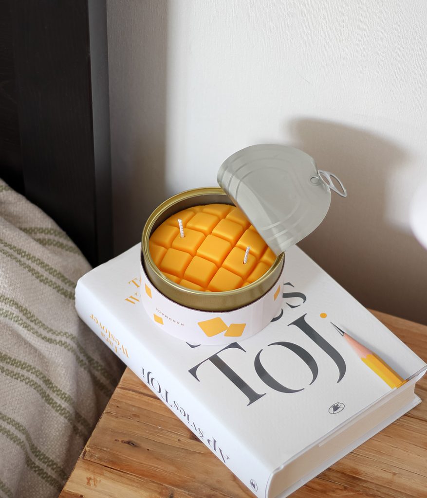 Mango Shape, Scented, Natural Wax Candle - CandleCan